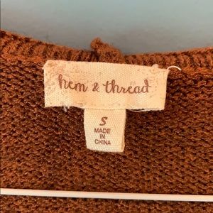 Hem & Thread | Sweaters | Rustbrown Hooded Cardigan | Poshmark